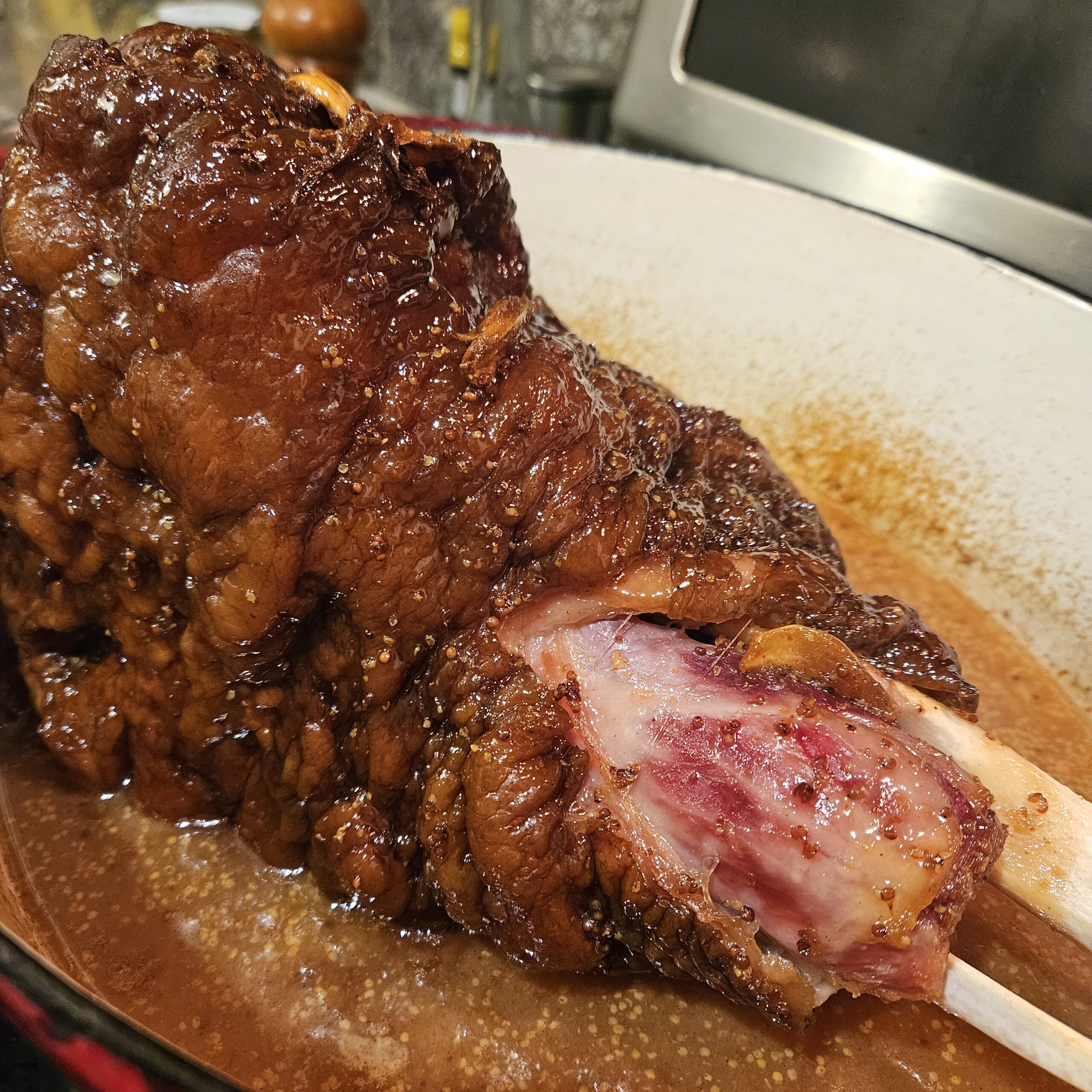 Ham, Bone-in - English Large Black Pork - Hogs & Horns Homestead